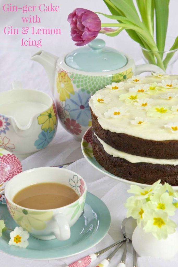 Gin Ginger Cake with Gin and Lemon Icing! - thinlyspread.co.uk