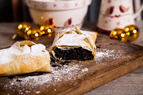 Left Over Christmas Pudding Strudel - thinlyspread.co.uk